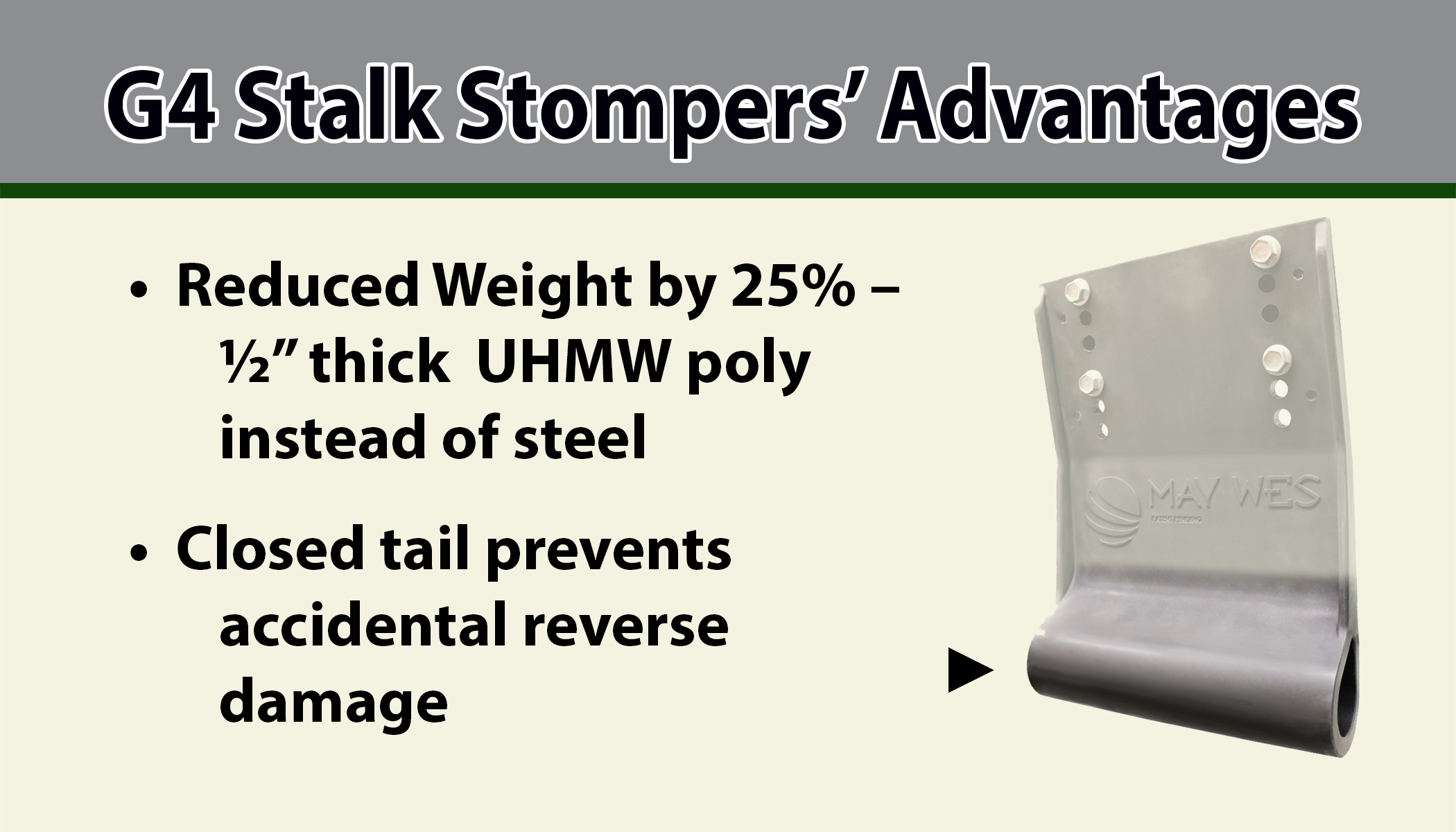S.I. Distributing Inc....: May Wes G4 Stalk Stompers for Combine Corn Heads