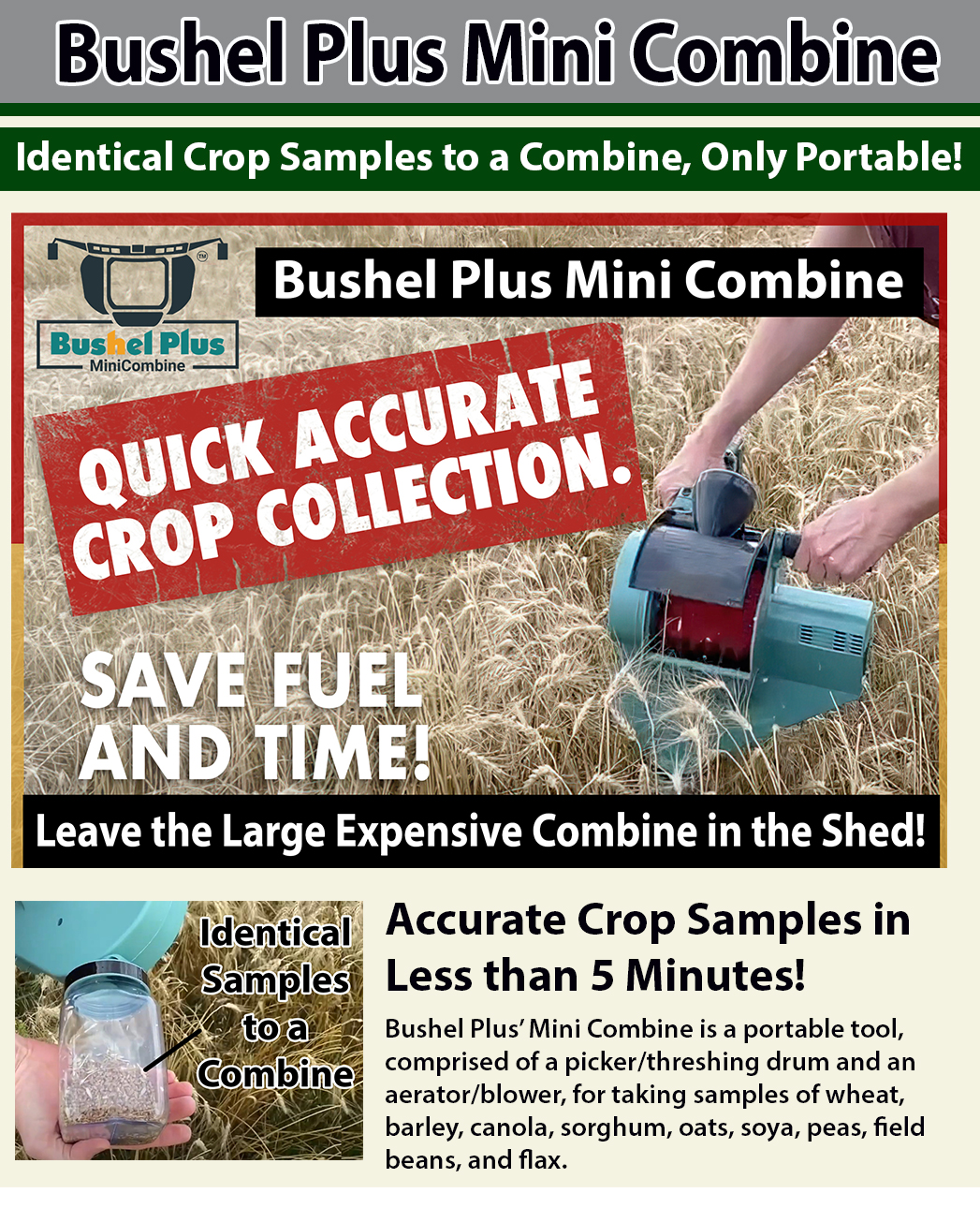 S.I. Distributing Inc....: Bushel Plus Mini Combine