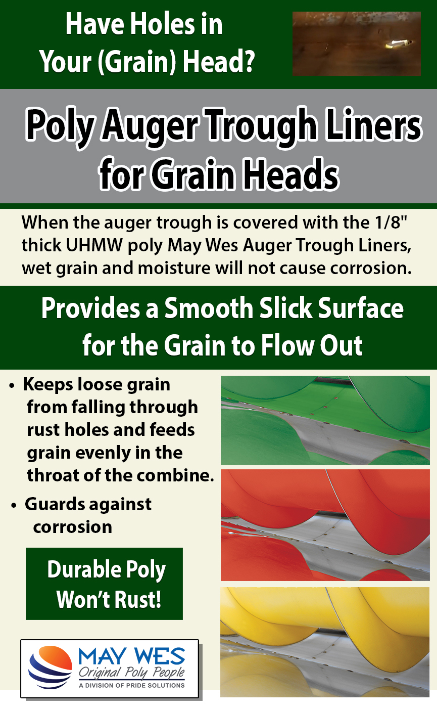 S.I. Distributing Inc....: May Wes Poly Auger Trough Liners for Grain Heads