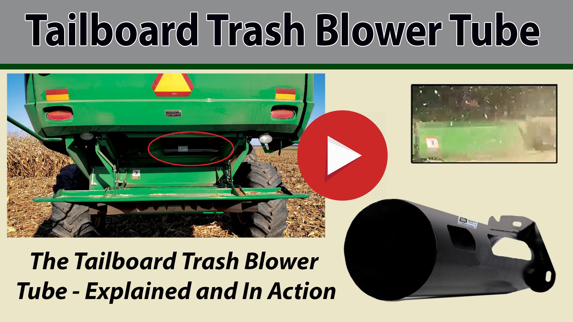 S.I. Distributing Inc....: Tailboard trash blower tube for JD combines ...